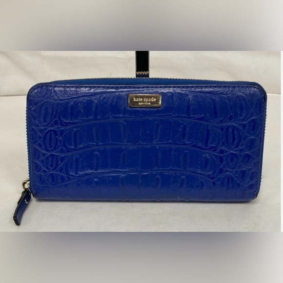kate spade | Bags | Kate Spade Neda Rialto Zip Around Wallet Cobalt ...